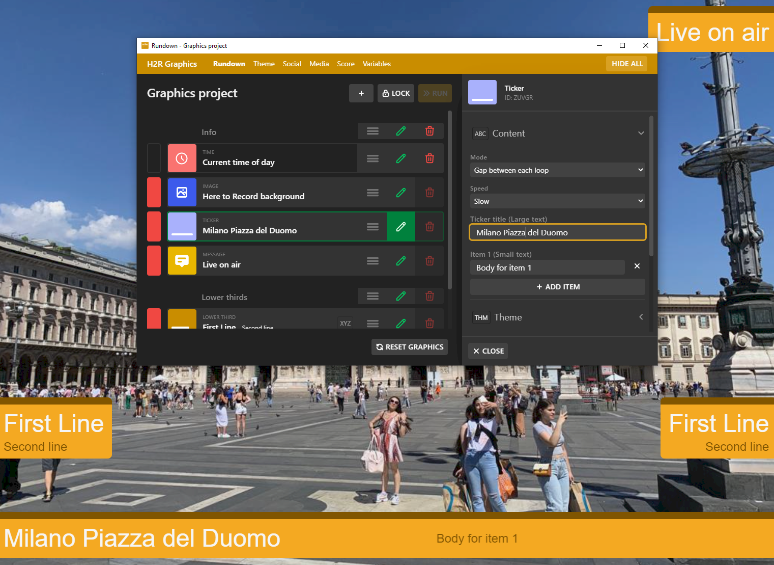 H2R Super Graphics for Streaming Video - Media and Learning